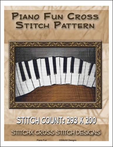 "Piano Fun Cross Stitch Pattern" at ICG