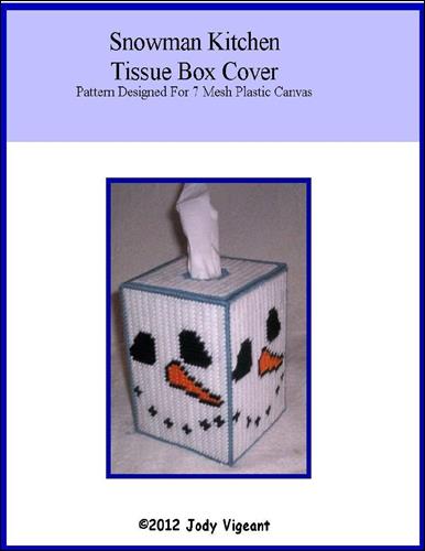"Snowman Kitchen Tissue Box Cover" at ICG