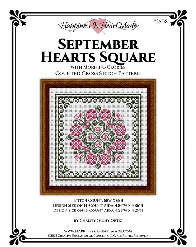 "September Hearts Square with Morning Glories" at ICG